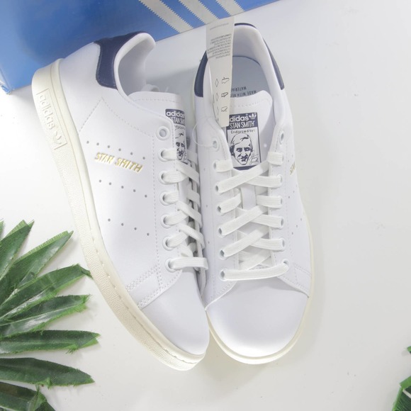 adidas | Shoes | New Adidas Stan Smith White Navy Blue Womens Sneakers ...